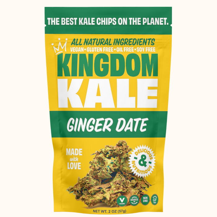 Ginger Date Kale Chips - Vegan, Gluten-Free, Non-GMO